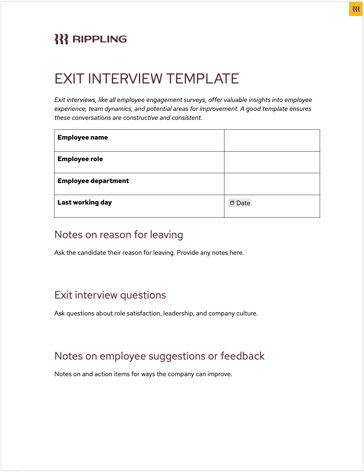 Free Interview Templates & Questions for Better Hiring | Rippling