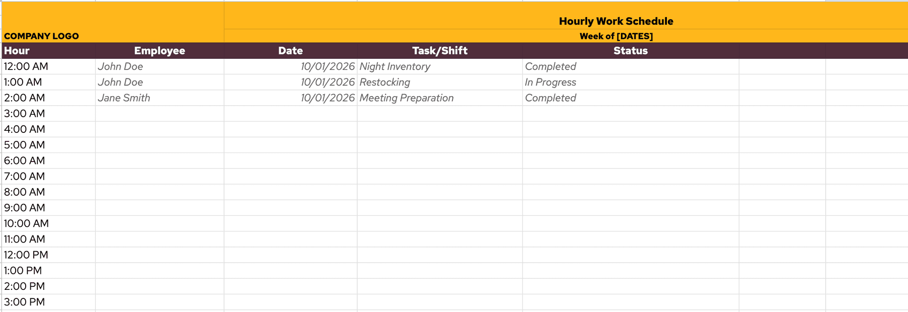 10 Free Employee Schedule Templates & How To Create One | Rippling