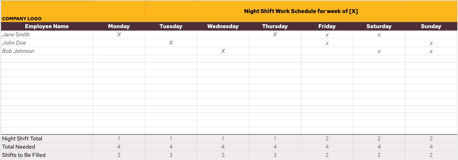 10 Free Employee Schedule Templates & How To Create One | Rippling