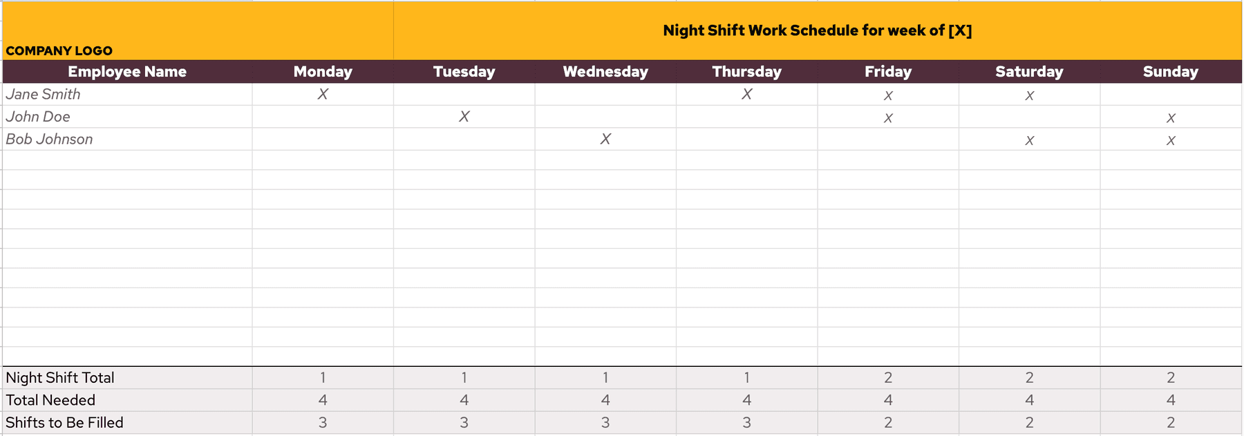 10 Free Employee Schedule Templates & How To Create One | Rippling